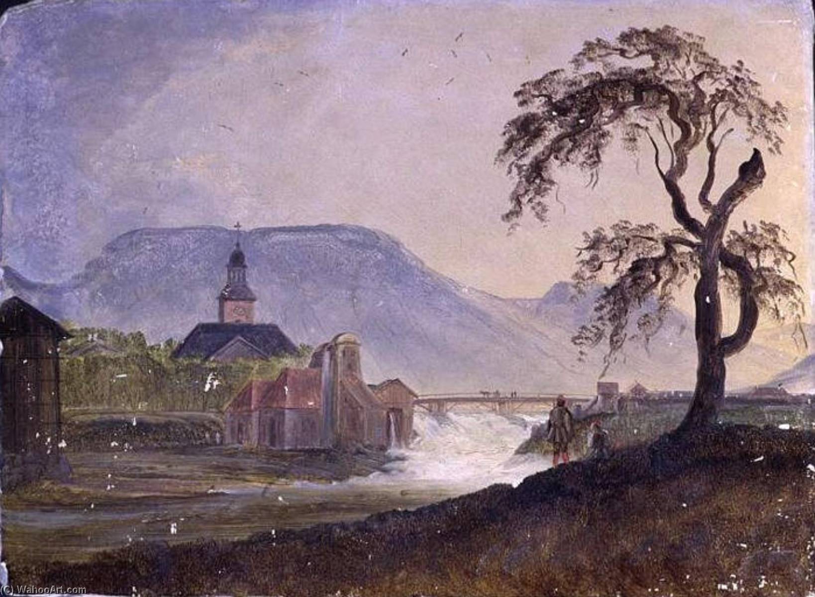 Museumsqualität Prints VUE DE KONGSBERG von Peder Balke (1804-1887 ...