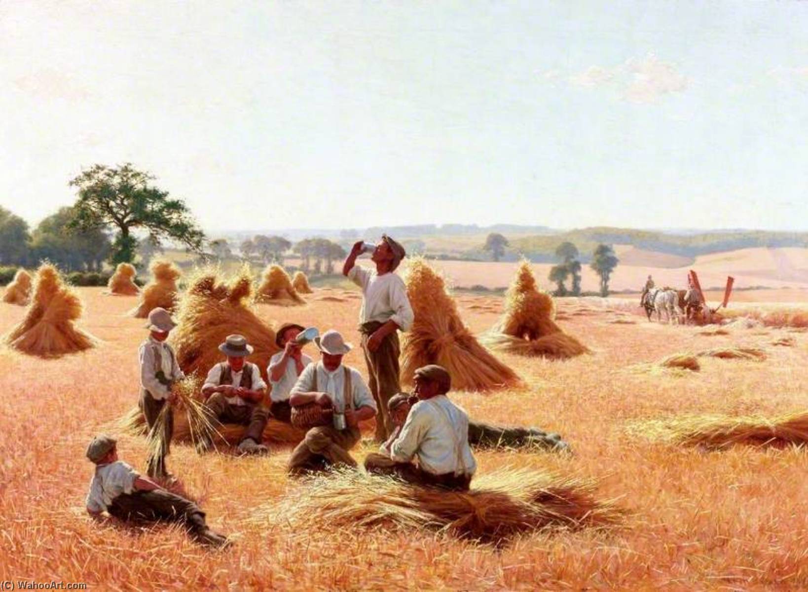Kunstreproduktionen Ernten Erholung, 1898 von Thomas Frederick Mason ...