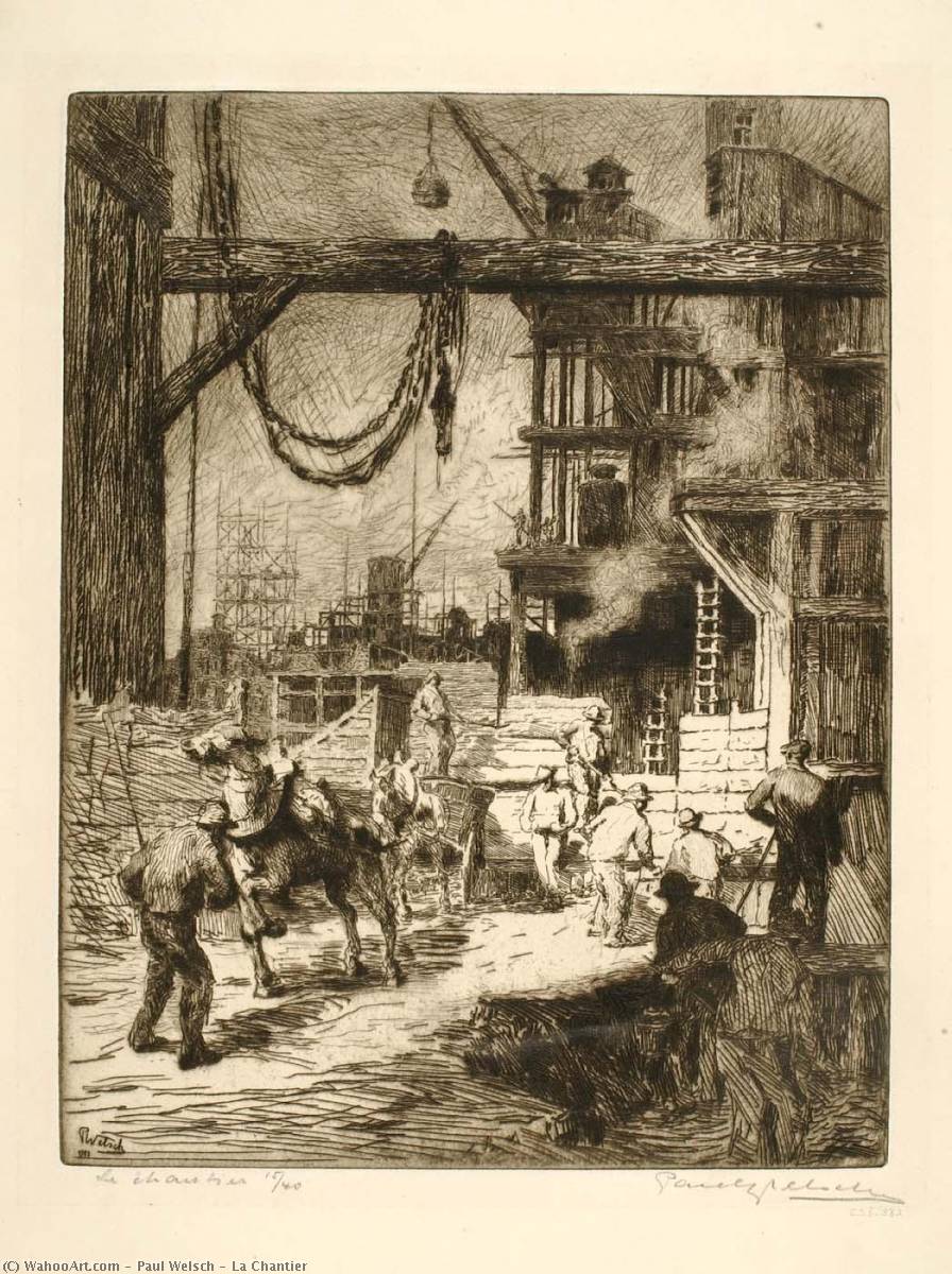 Holen Kunstreproduktionen La Chantier von Paul Welsch (1889-1954 ...