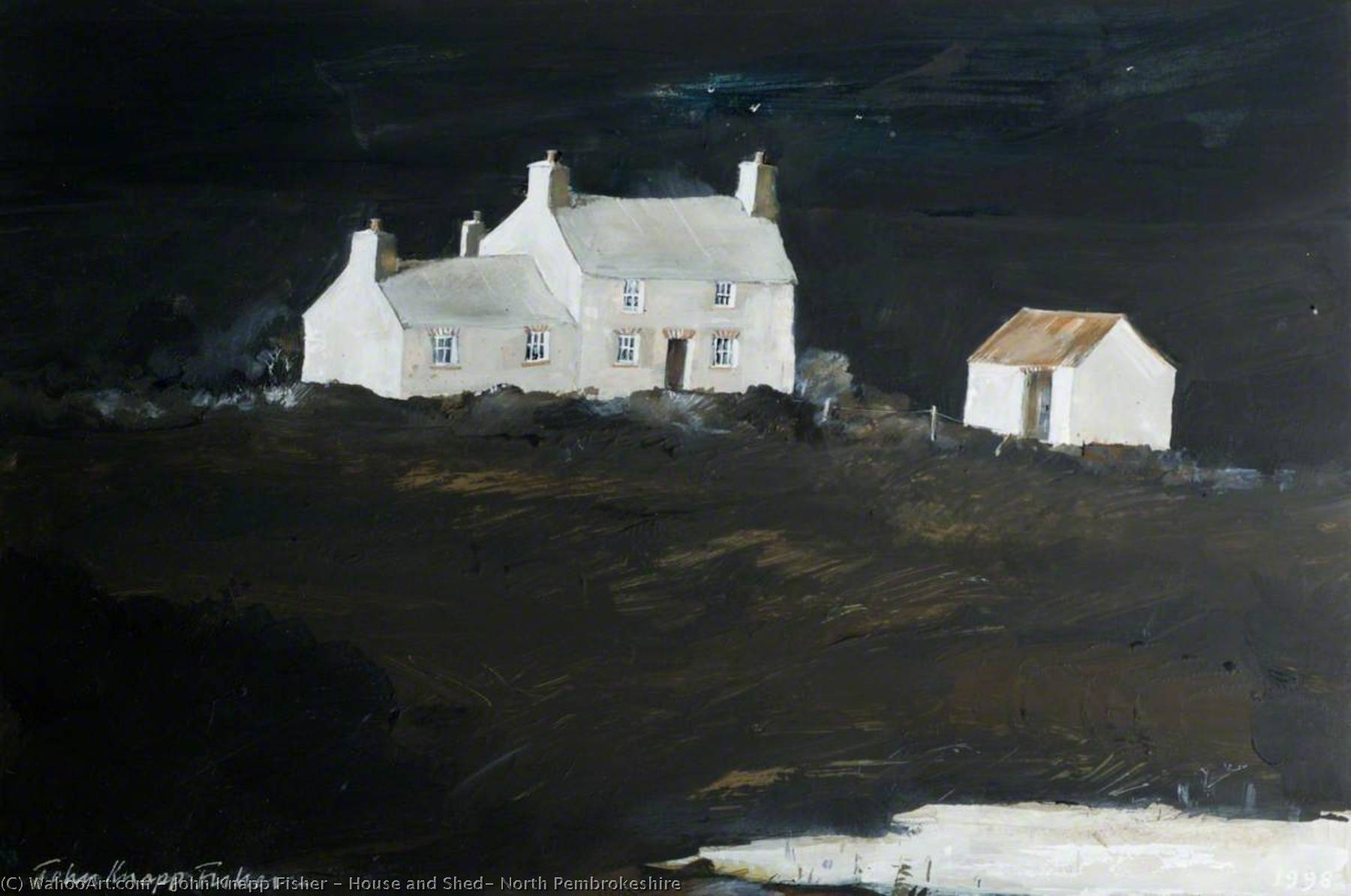Haus und Shed, North Pembrokeshire, 1998 von John Knapp Fisher (1931 ...